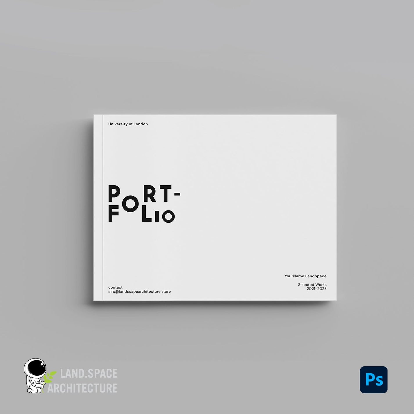 10 Architecture Portfolio Cover Templates in Photoshop – Landscape ...