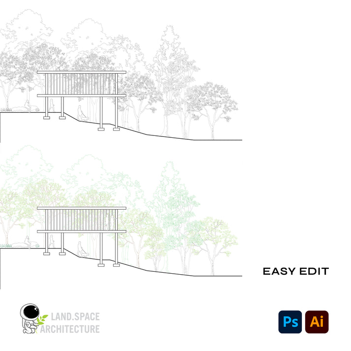 Trees Elevation Vectors and Brushes – Landscape Architecture
