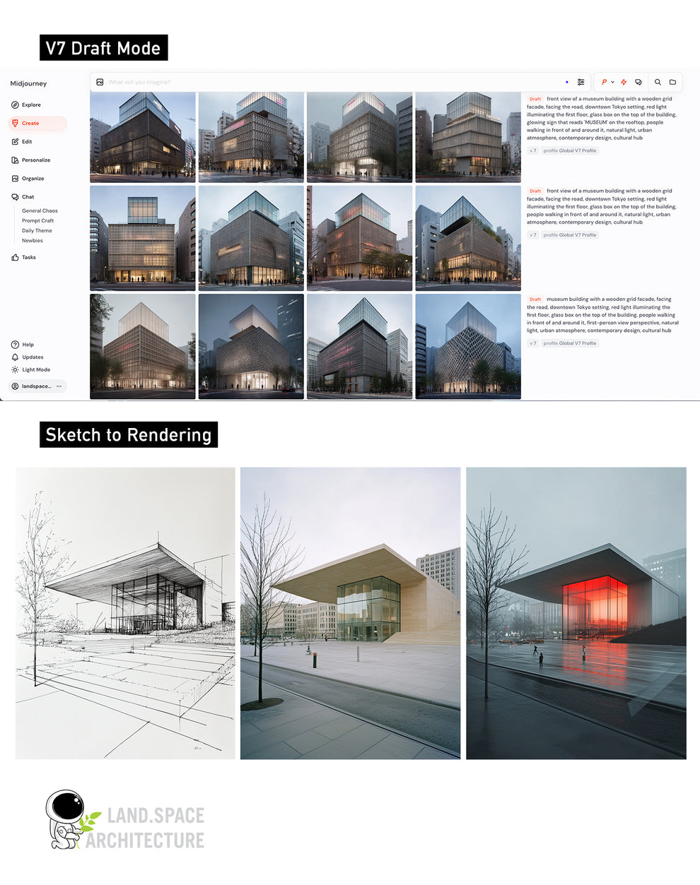 Midjourney AI for Architecture, Landscape Architecture and Interior