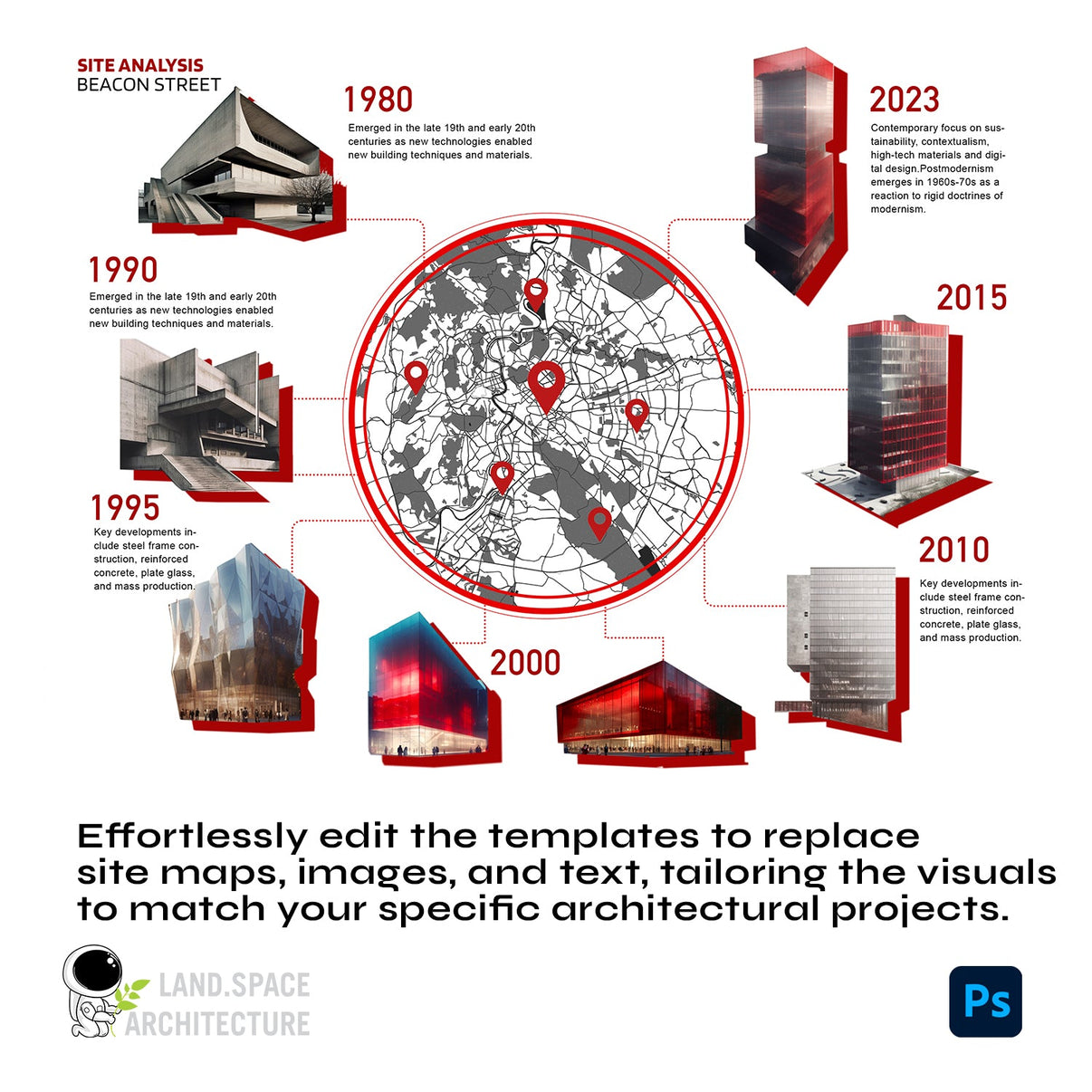 Architecture Site Analysis & Timeline Mockup | PSD Templates ...