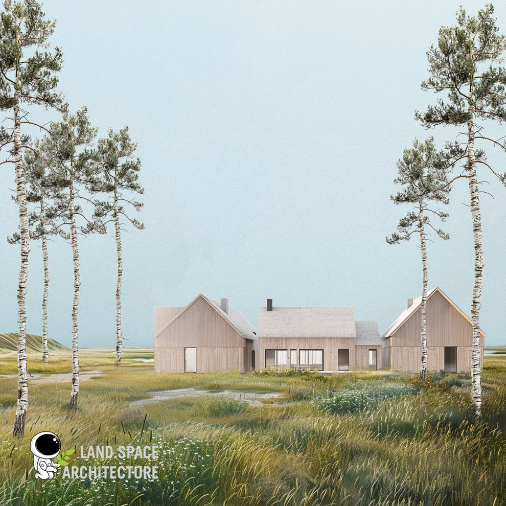 Cutout vintage landscape rendering bundle – Landscape Architecture