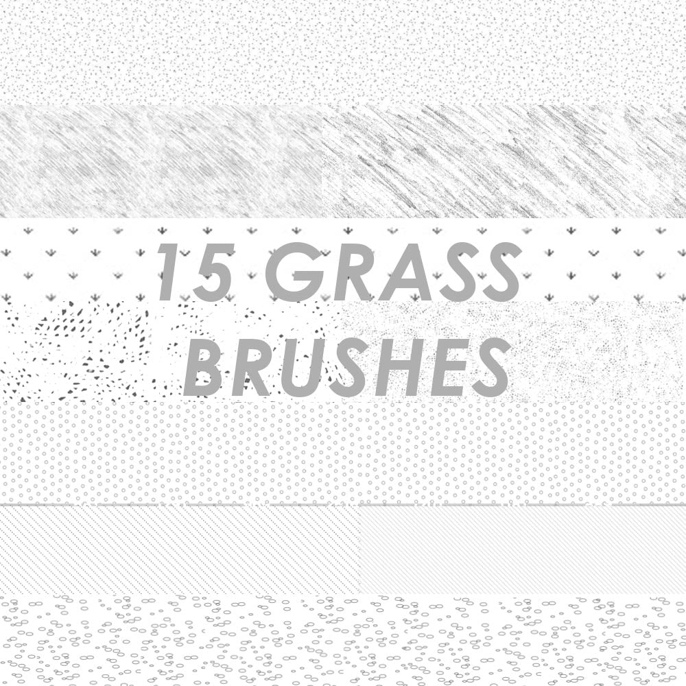 Minimalist top view tree and grass brushes – LandSpace Architecture
