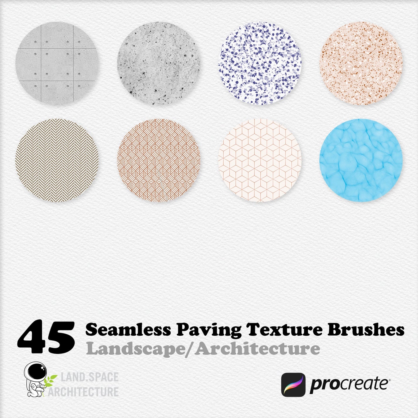 Procreate Seamless Paving Texture Brush Set – LandSpace Architecture