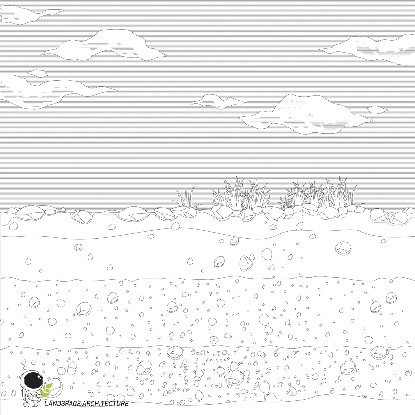 Vector Landscape Illustration Bundle, Tree Elevation Vectors ...