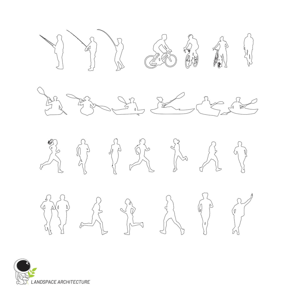 Vector Landscape Illustration Bundle, Tree Elevation Vectors ...