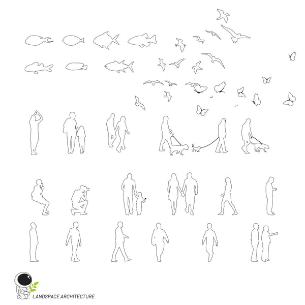 Vector Landscape Illustration Bundle, Tree Elevation Vectors ...