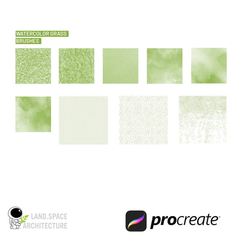 Watercolor Procreate Top View Tree Brushes for Landscape Plan on iPad ...